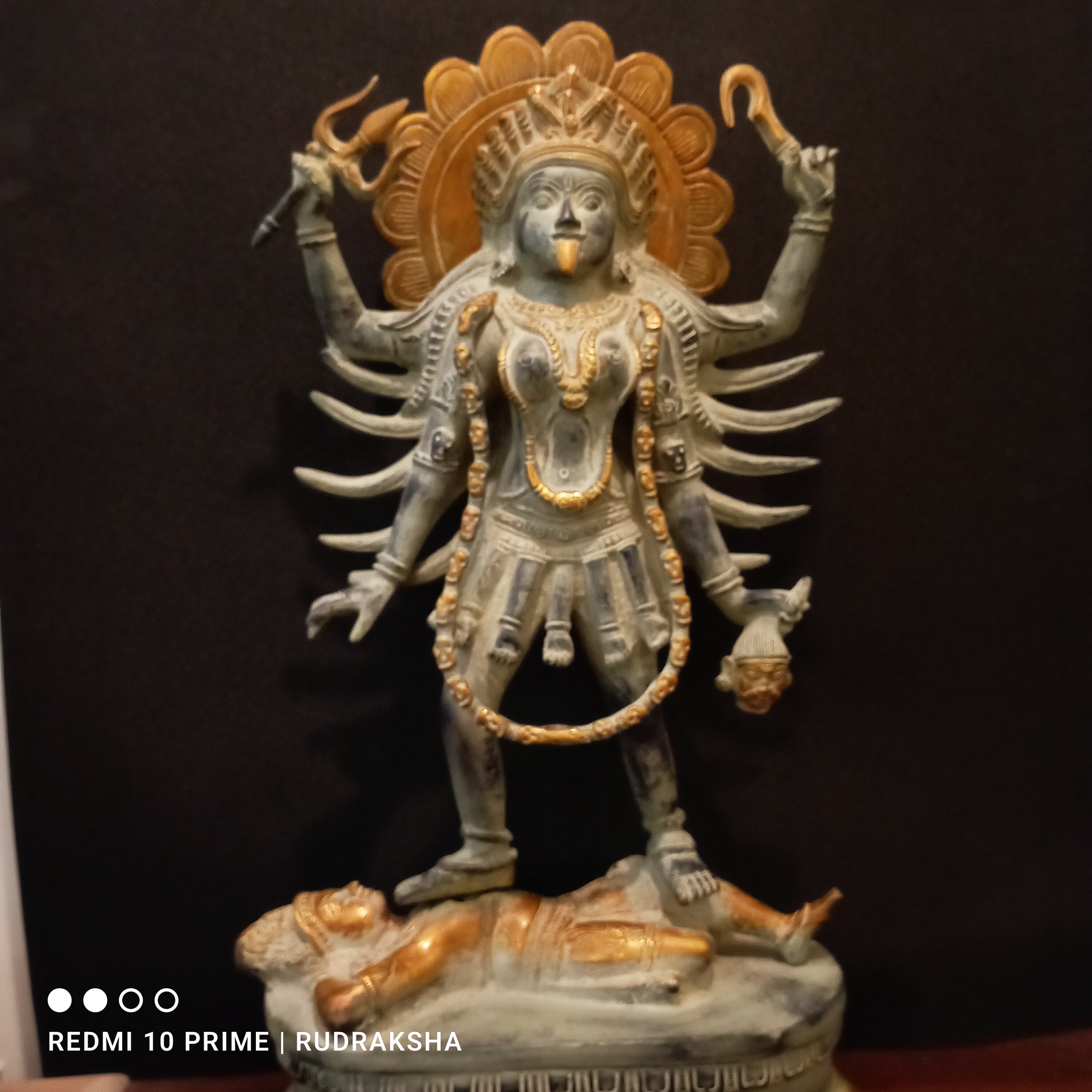 Kali Statue, 48.cm Antique Finish Brass Goddess Kali Statue, Parvati ...