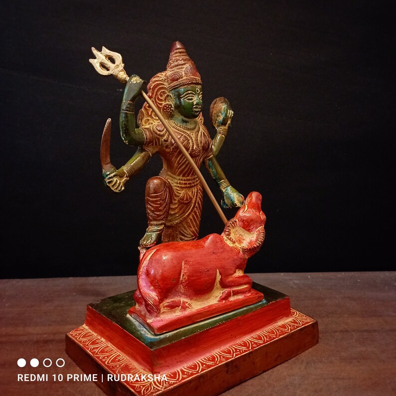 Four-armed Mahishasuramardini Goddess Durga Brass Statue - Etsy