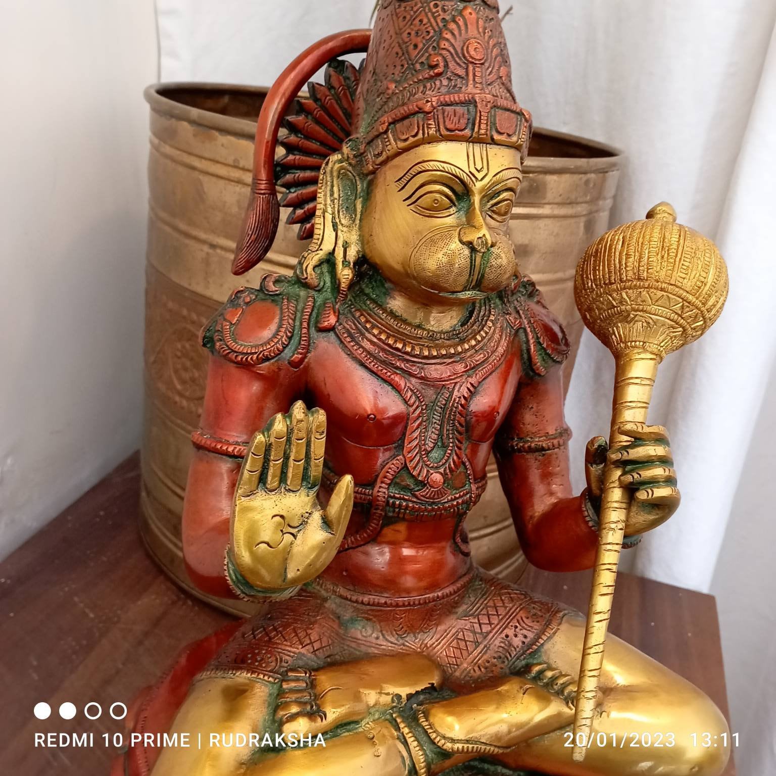 Brass Hanuman Statue, 40cm Big Brass Blessing Lord Hanuman Idol,rama ...