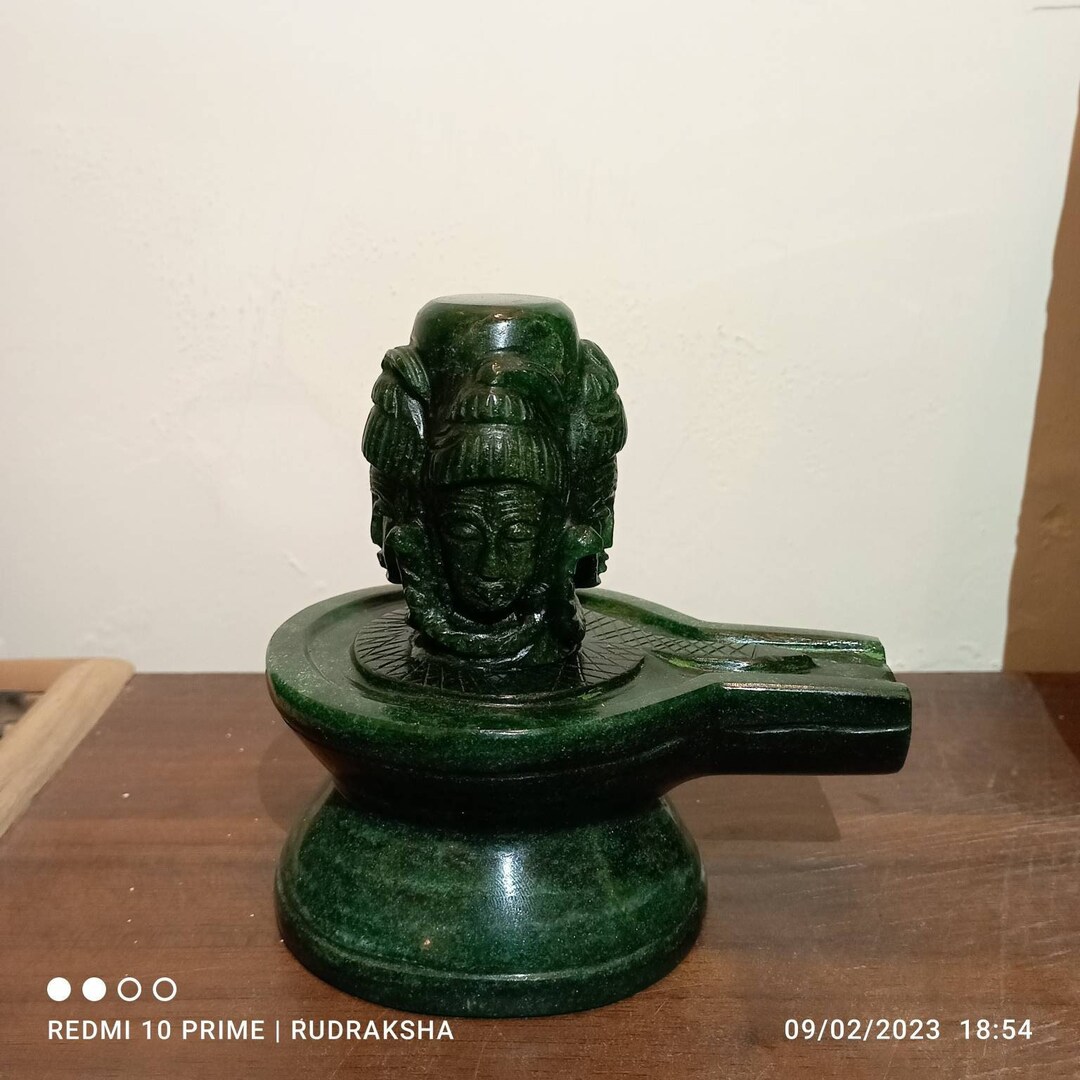Natural Jade Aventurine Shivling/ Panchmukhi Shivling / Handmade ...