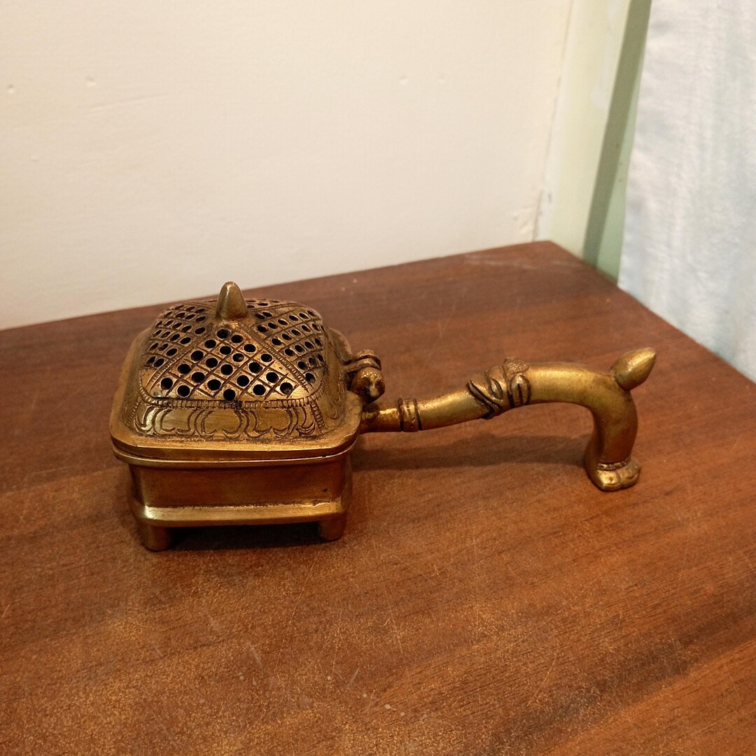 Brass Incense Burner, Loban Burner, Dhoop Dhuni, Loban Lamp, Home ...