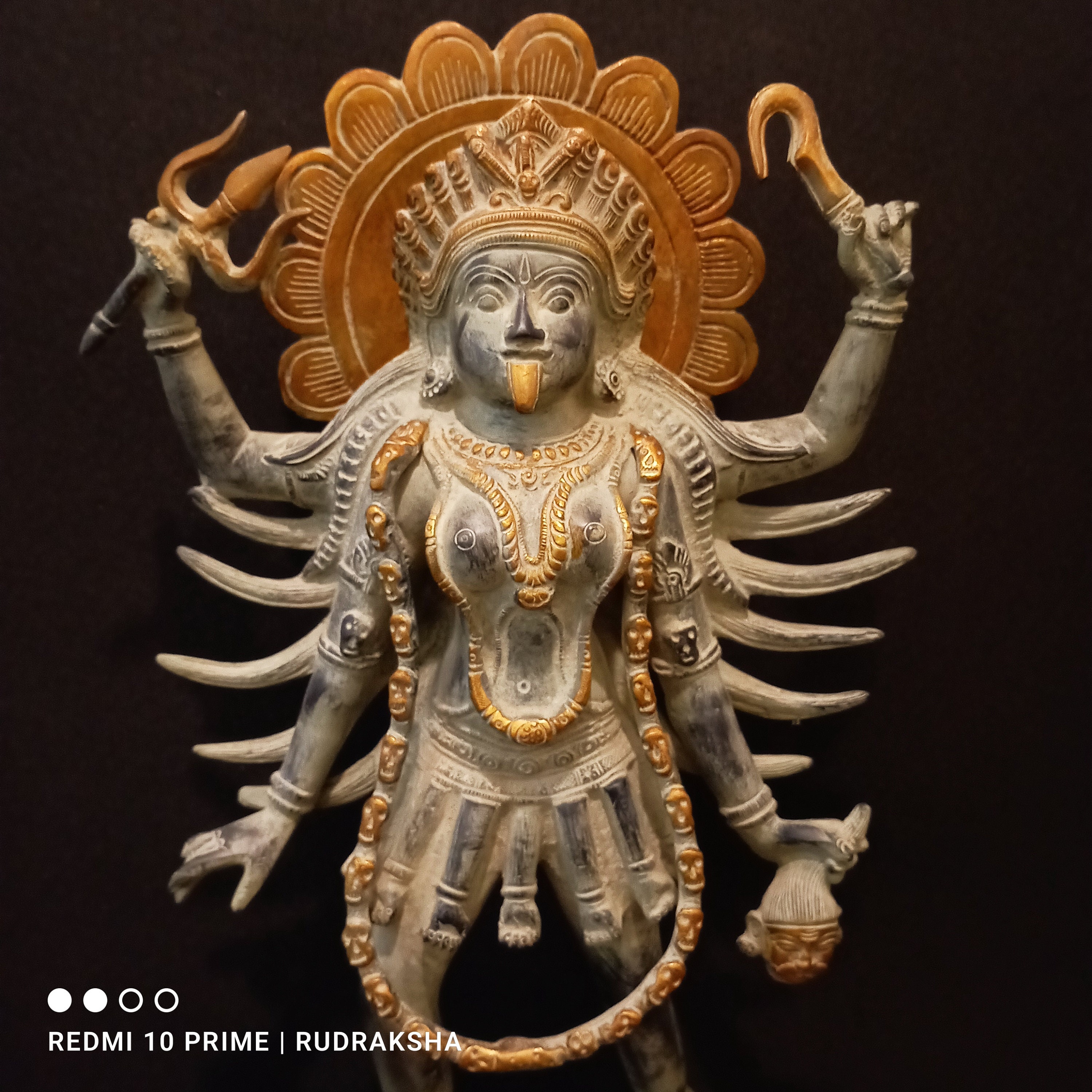 Kali Statue, 48.cm Antique Finish Brass Goddess Kali Statue, Parvati ...