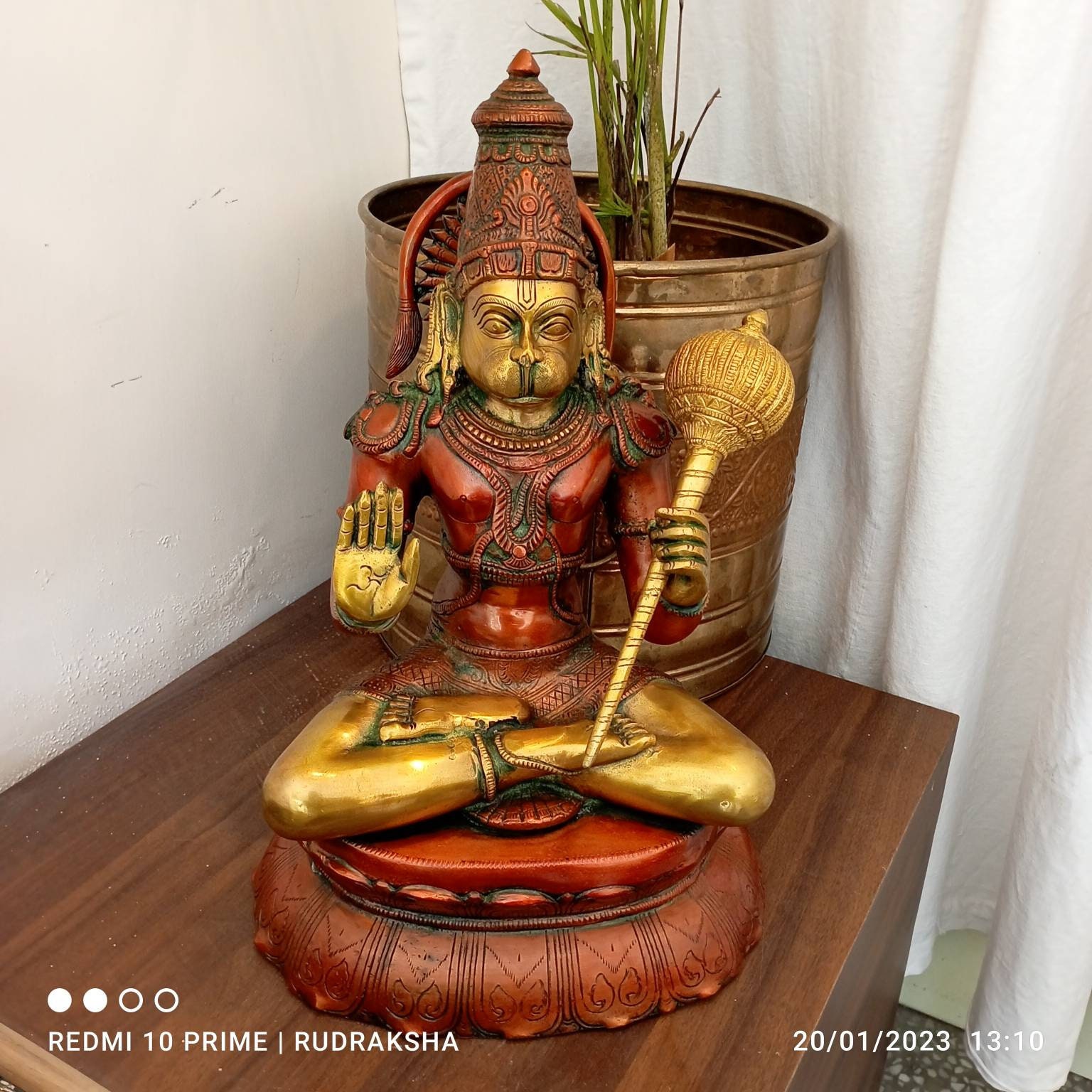 Brass Hanuman Statue, 40cm Big Brass Blessing Lord Hanuman Idol,rama ...