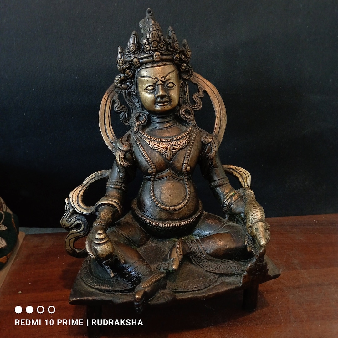 Kuber Statue 21 Cm | Kubera Brass Figurine | God of Wealth Figure - Etsy
