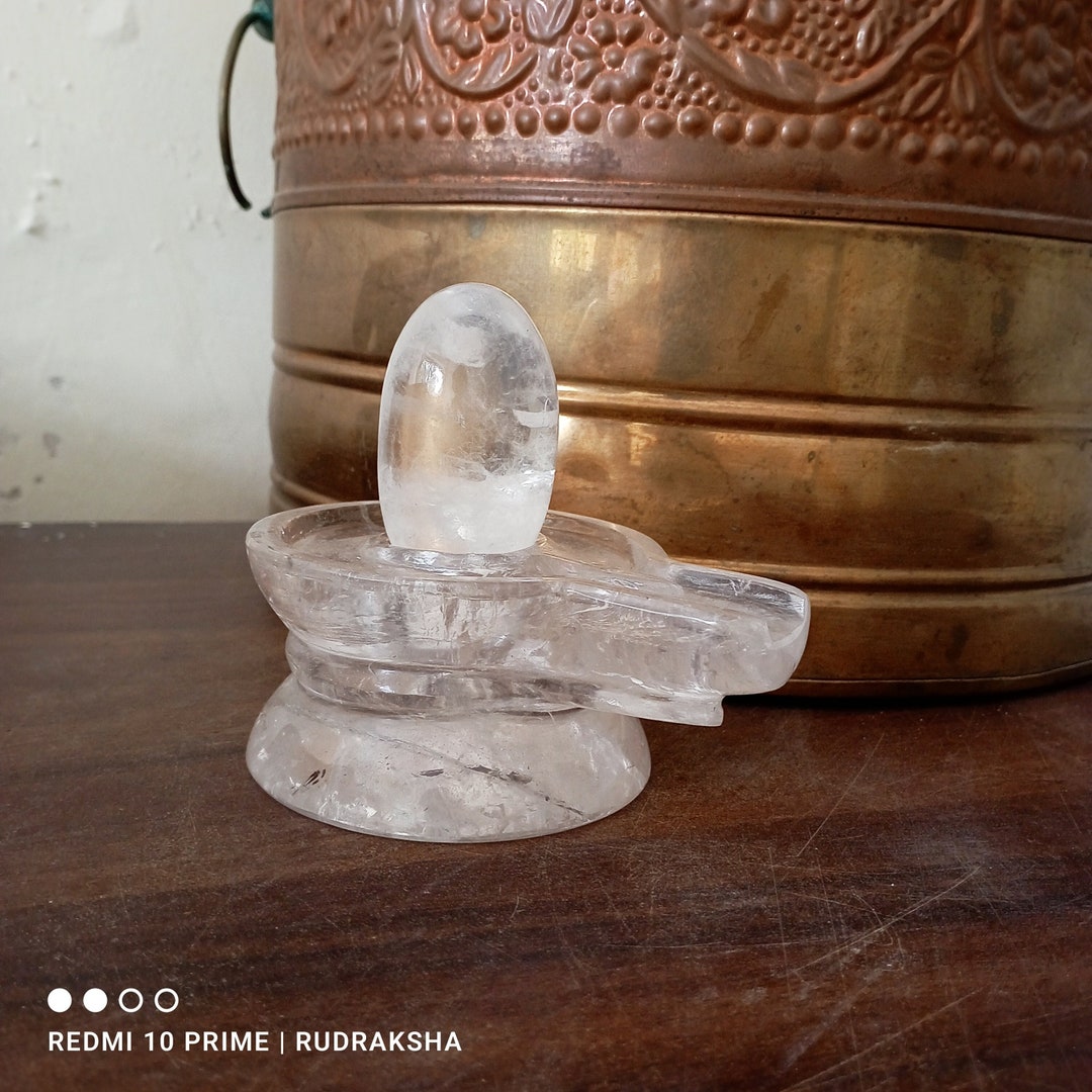 100% Natural Clear Quartz Shiva Lingam Lord Shiva/ Natural Crystal ...