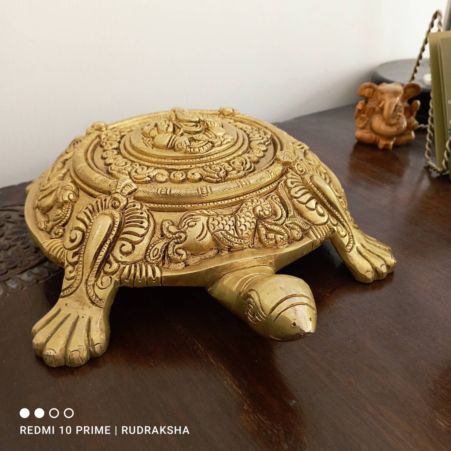 Brass Tortoise Statue, Feng Shui, Vastu Turtle Figurine, Sculpture Home ...