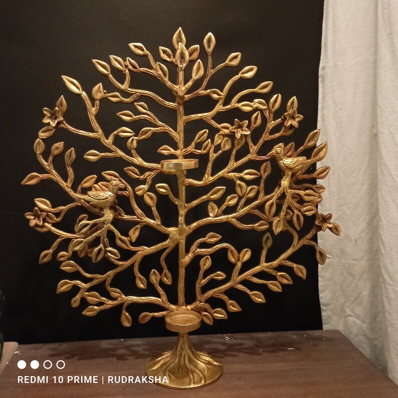 Kalpavriksha Tree With Candle Holders Brass Tree of Life 43.CM - Etsy