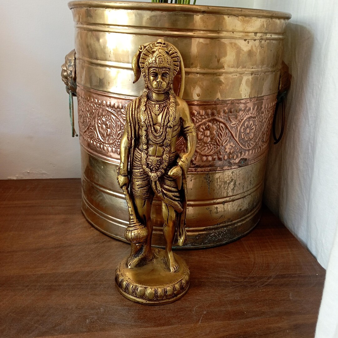Brass Hanuman Statue,28.cm Brass Blessing Lord Hanuman Idol,rama ...