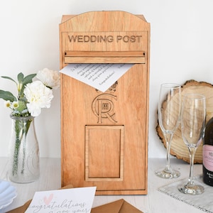 Wedding Card Box – Free Customisation - Wooden Post Box, Custom DIY ...