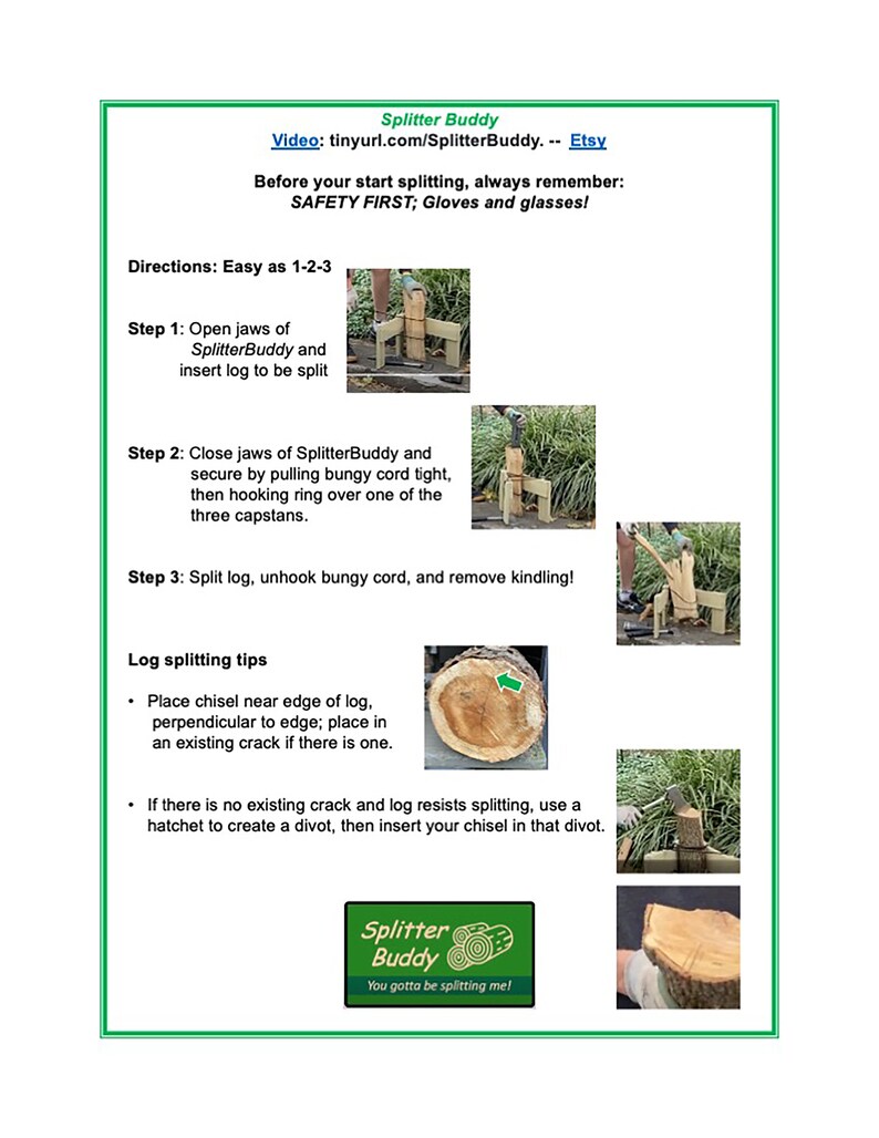 Splitterbuddy Log-splitting and Firewood-splitting Aid Easily Make ...