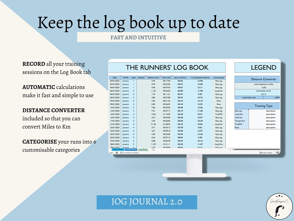 Ultimate Running Tracker | Jog Journal 2.0 | Half Marathon | Long ...