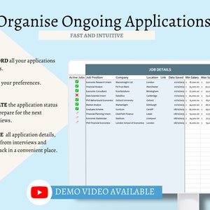 Job Application Tracker Career Progress Monitor Interview Organizer ...