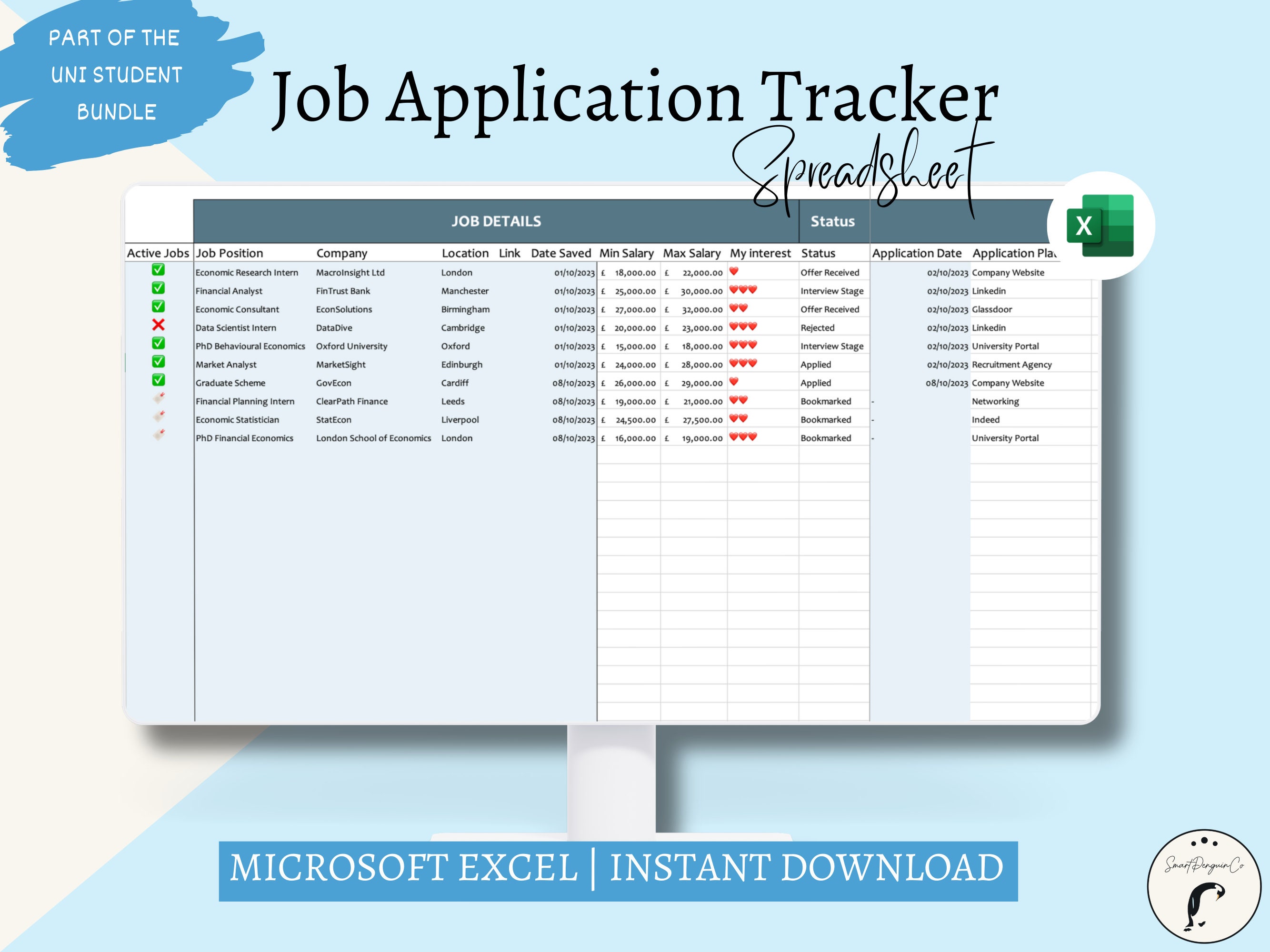 Job Application Tracker | Career Progress Monitor | Interview Organizer ...