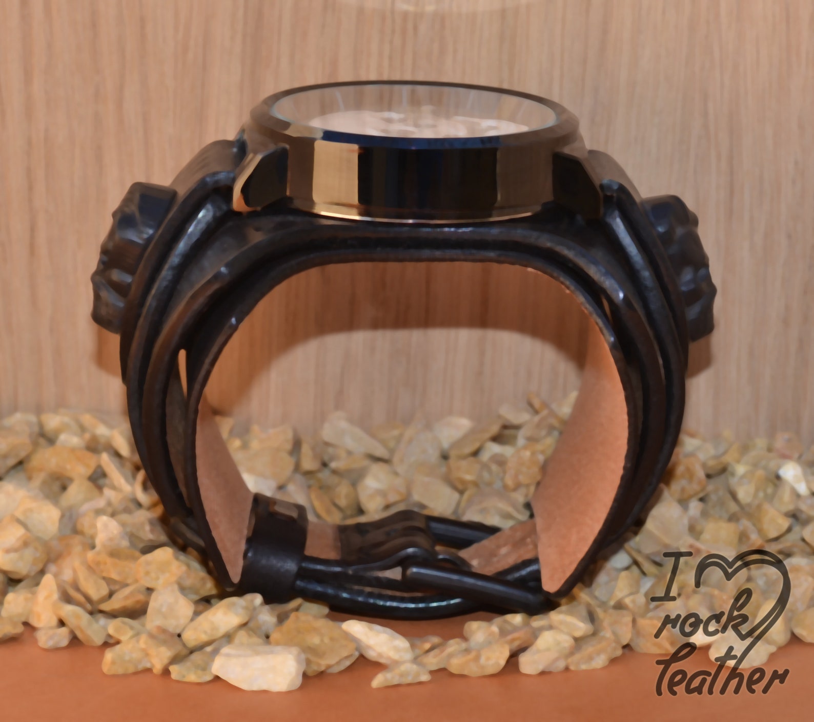 Leather Cuff Watch, Skull Watch, Skeleton Watch, Personalized Leather ...