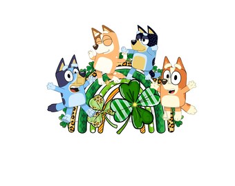Bluey St Patricks Day Png - Etsy