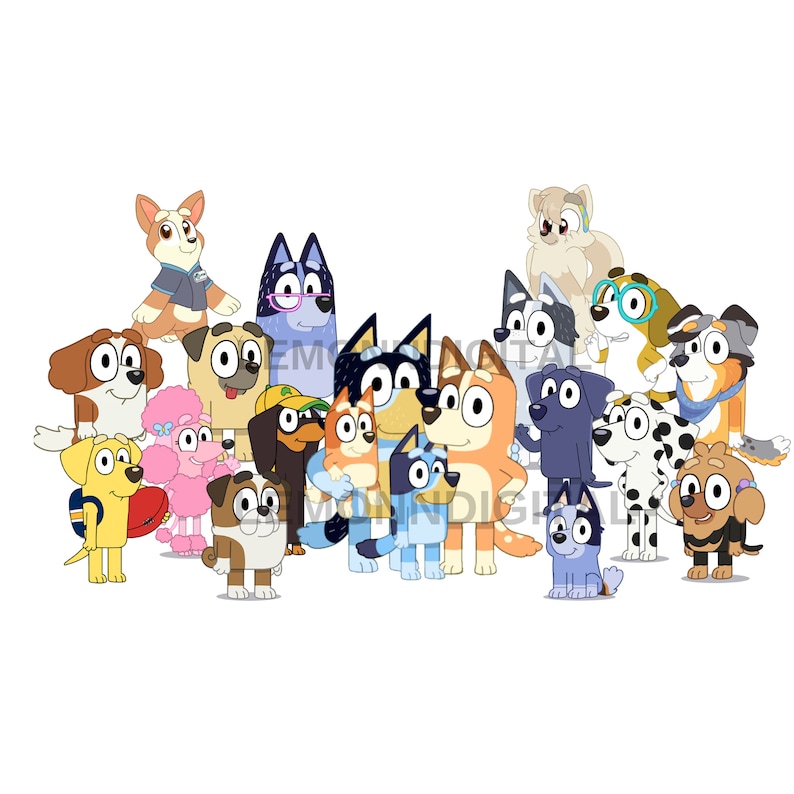 Bluey Family Png Bluey Digital File Bluey PNG - Etsy España