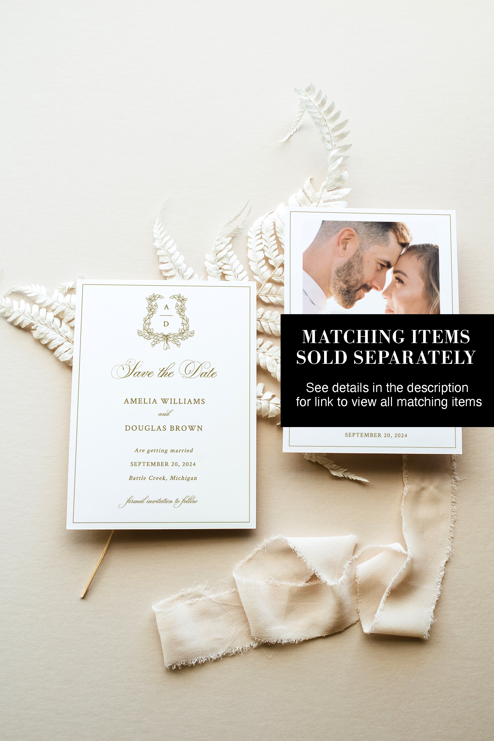 Trifold Wedding Crest Program Template With Initial Crest - Editable ...