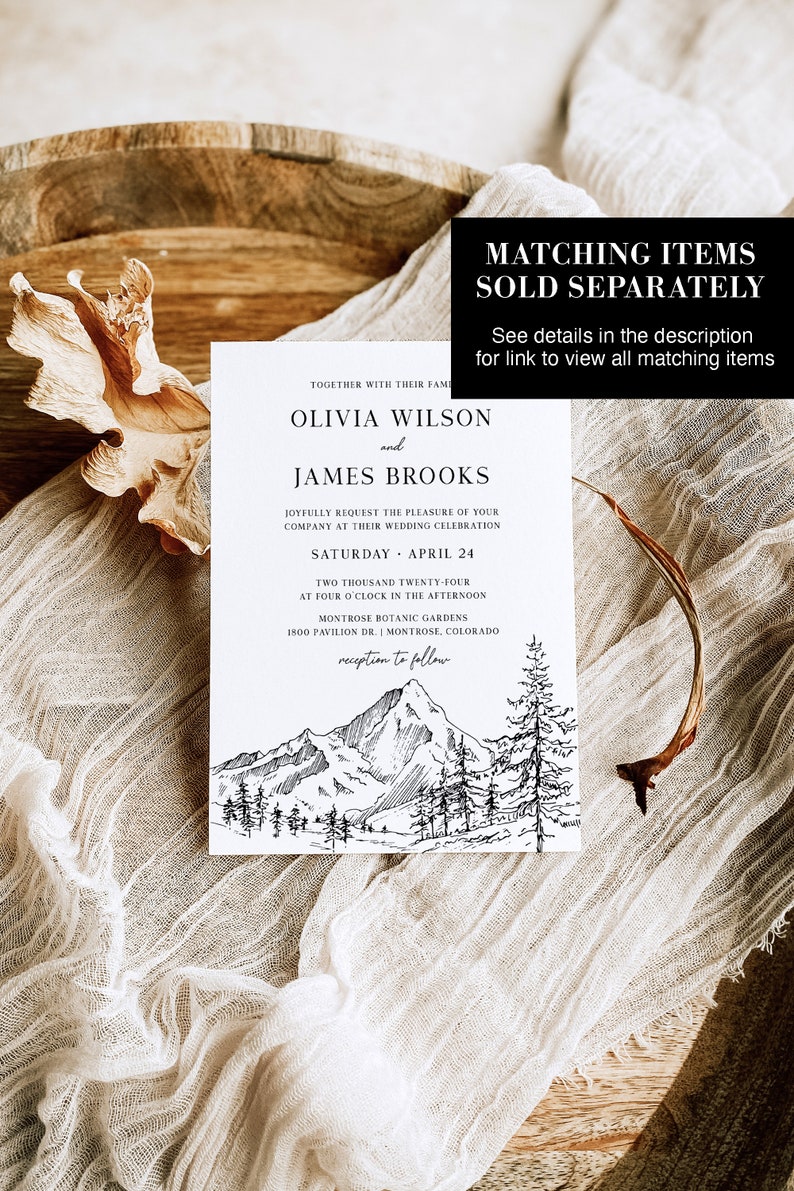 Mountain Range Wedding Welcome Sign Template - Ranch Party Decor, Peaks ...
