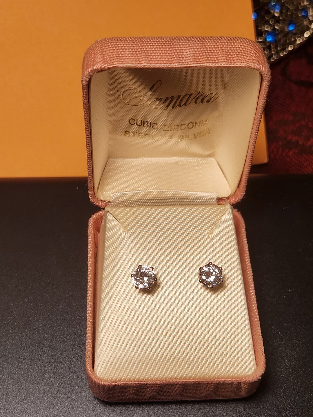 Samara Sterling Silver Cubic Zirconia Earrings - Etsy