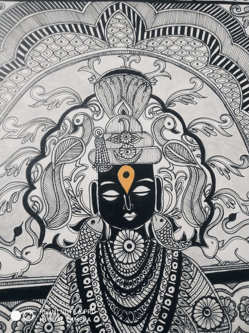 Lord Vitthala in Madhubani Style - Etsy