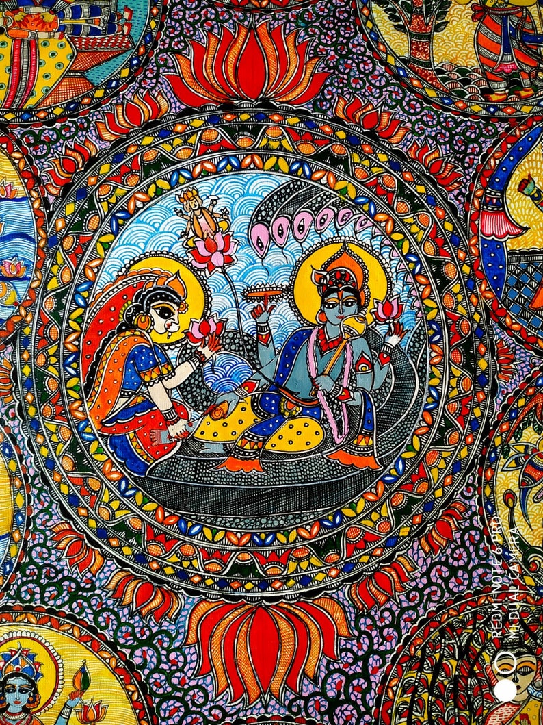 Dashavatar Lord Vishnu, Original Hand Painted - Etsy