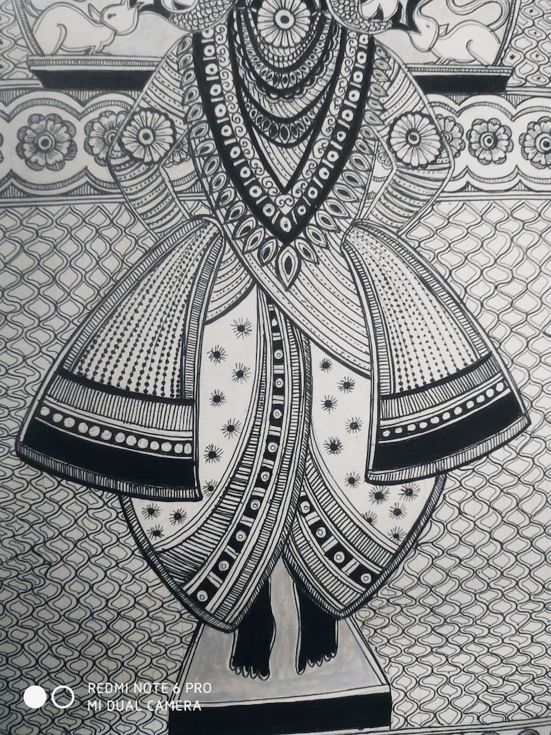 Lord Vitthala in Madhubani Style - Etsy