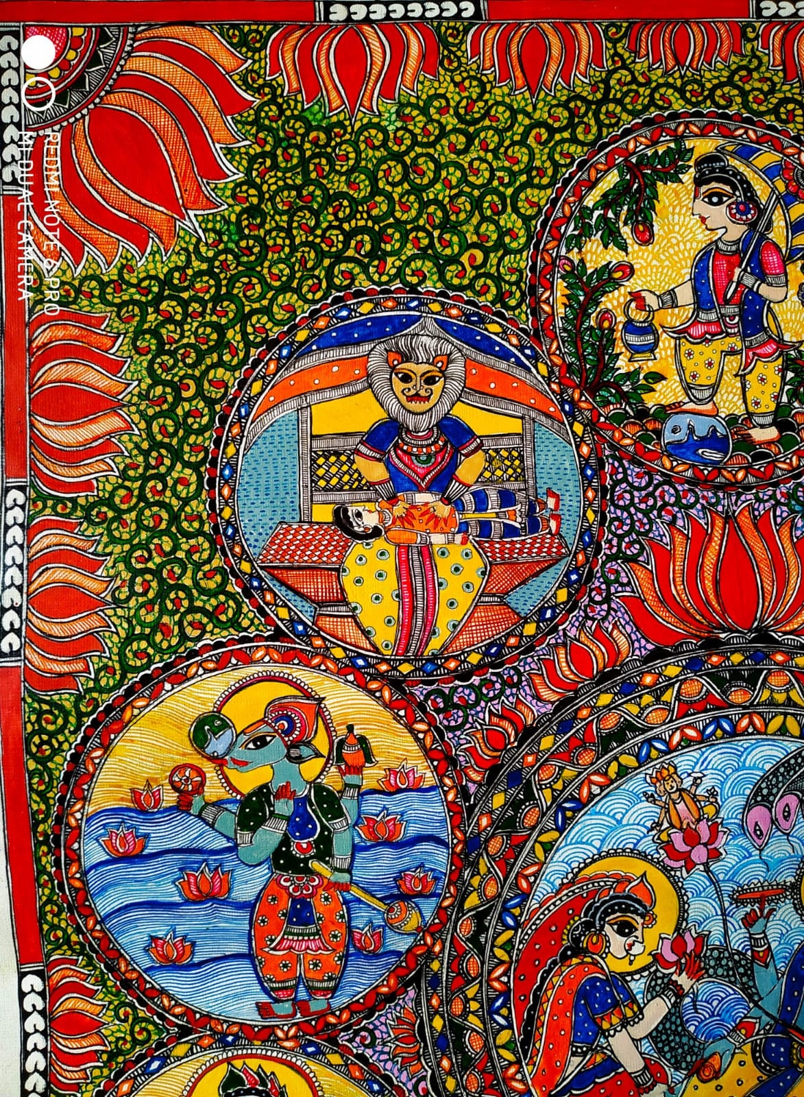 Dashavatar Lord Vishnu, Original Hand Painted - Etsy