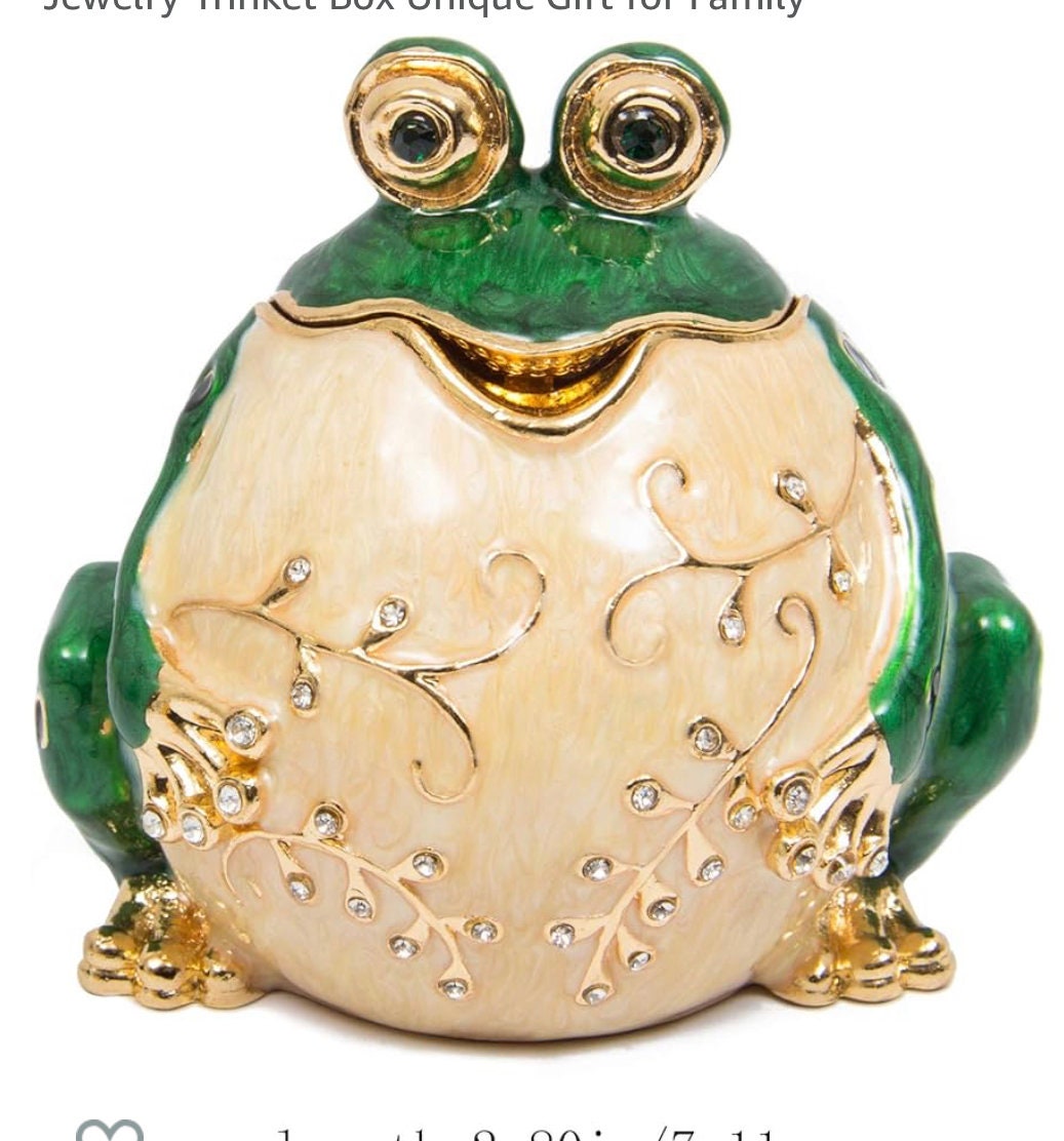 Big Mouth Frog Trinket Box. This is so Cute and Very Detailed. It Opens ...