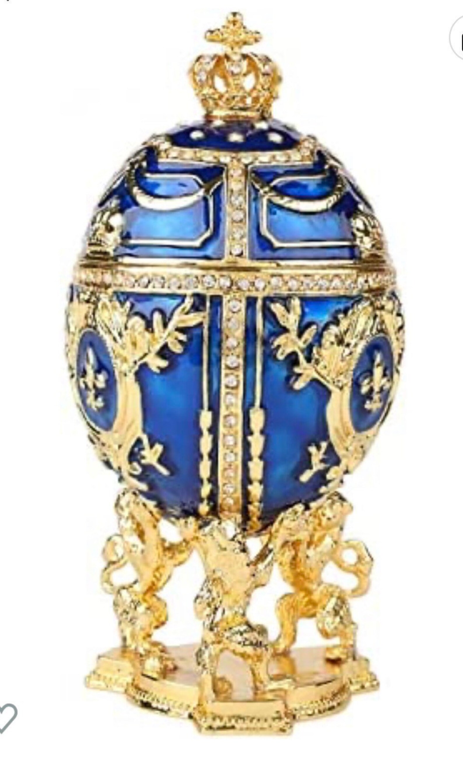 Royal Regal Color Looking New Faberge Type Imperial Egg. This is a Navy ...