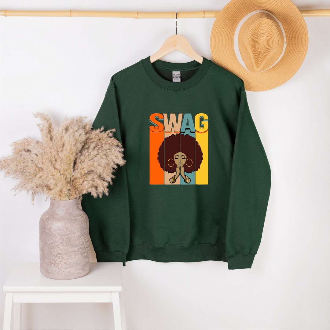 Swag Sweatshirt afro Woman Shirt Black Woman Shirt Black - Etsy