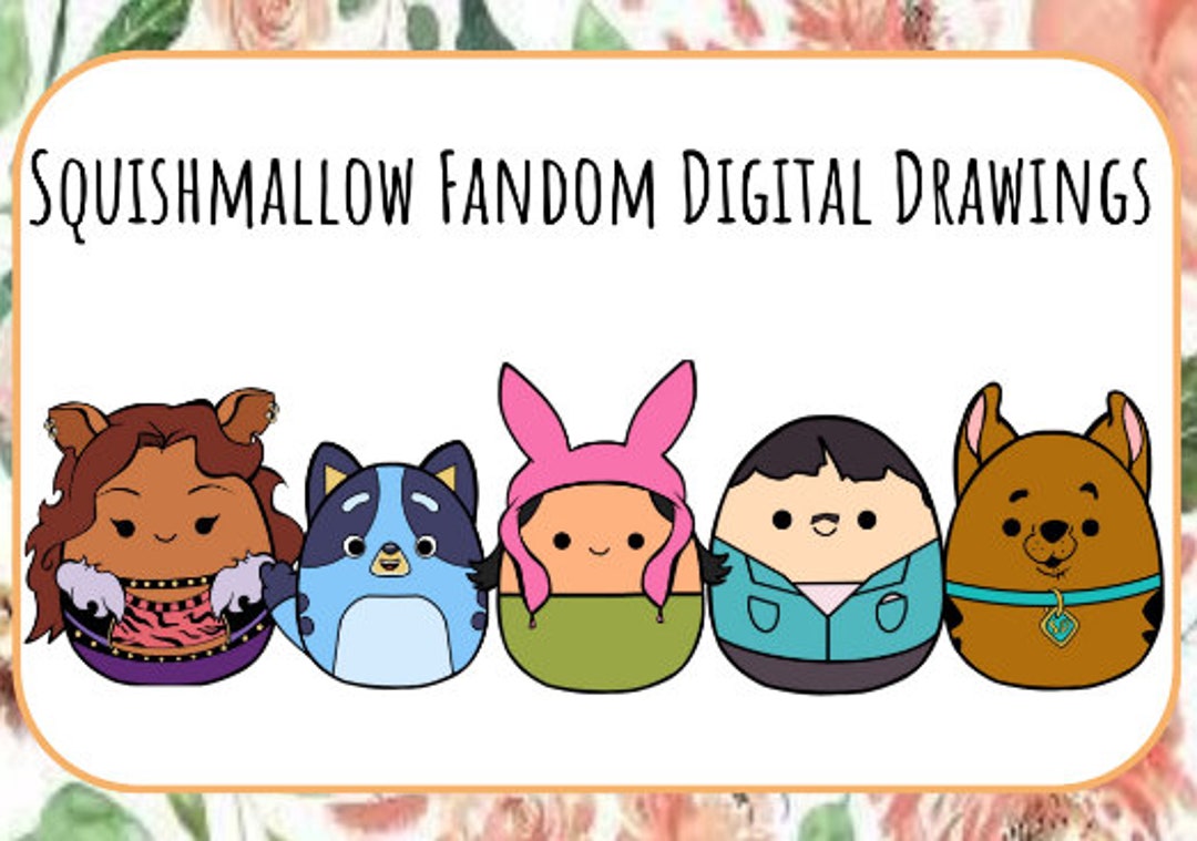 Squishmallow Personalised Fandom Digital Drawings - Etsy