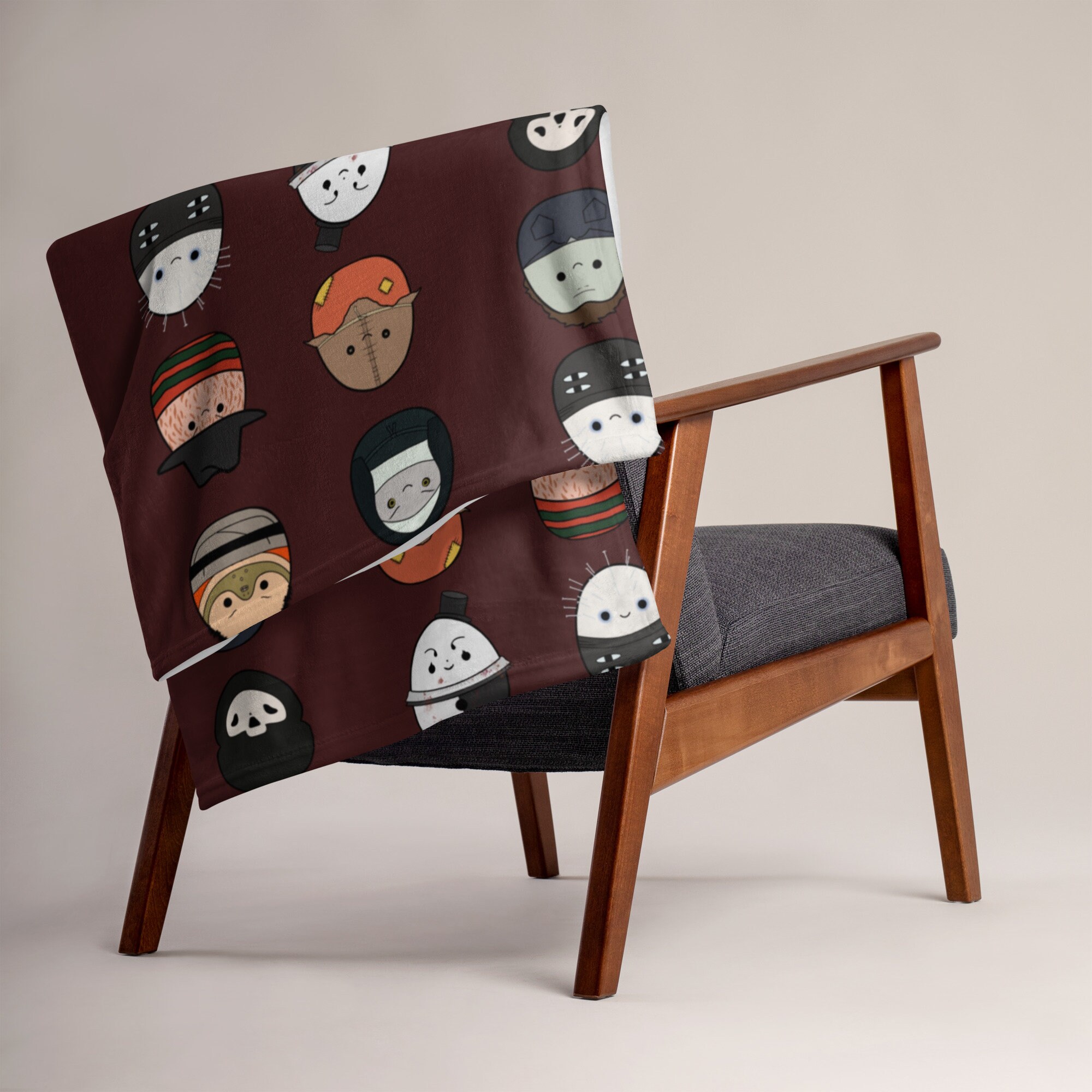 Unofficial Squishmallow Horror Character Fanart Throw Blanket Halloween ...