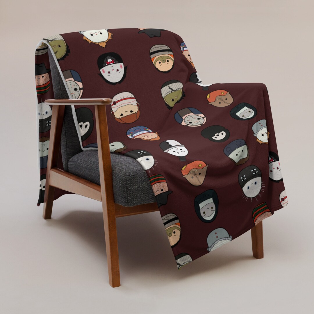 Unofficial Squishmallow Horror Character Fanart Throw Blanket Halloween ...