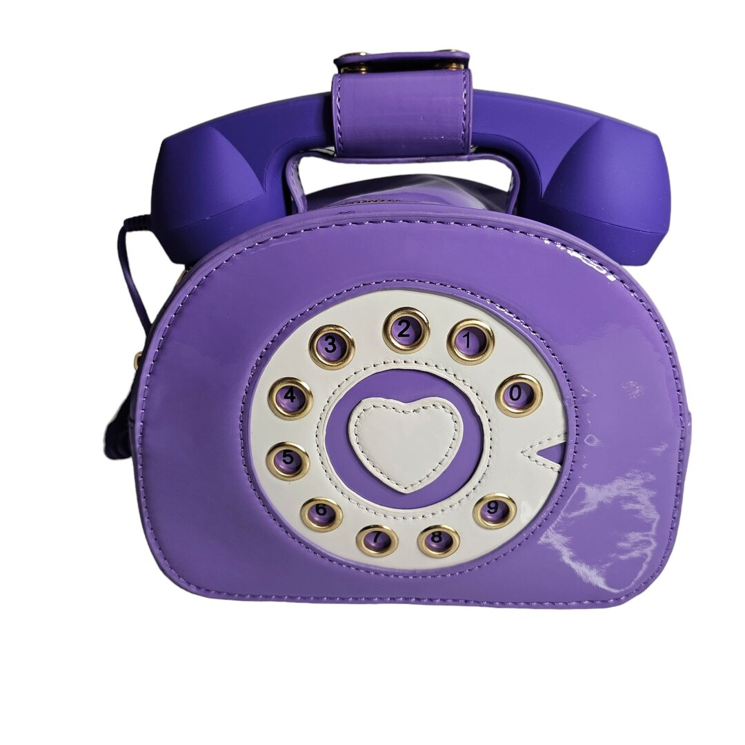 Purple & White Vintage Retro Dial Phone Shaped Unique New - Etsy