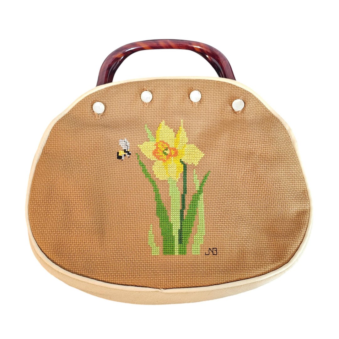 Vintage 1970's Delanthe Interchangeable Handbag Wooden Handles Straps ...