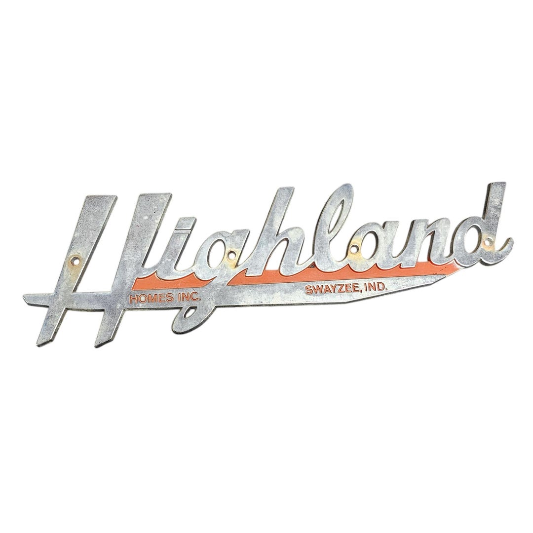 Vintage Highland Metal Sign Emblem Wall Decor - Etsy