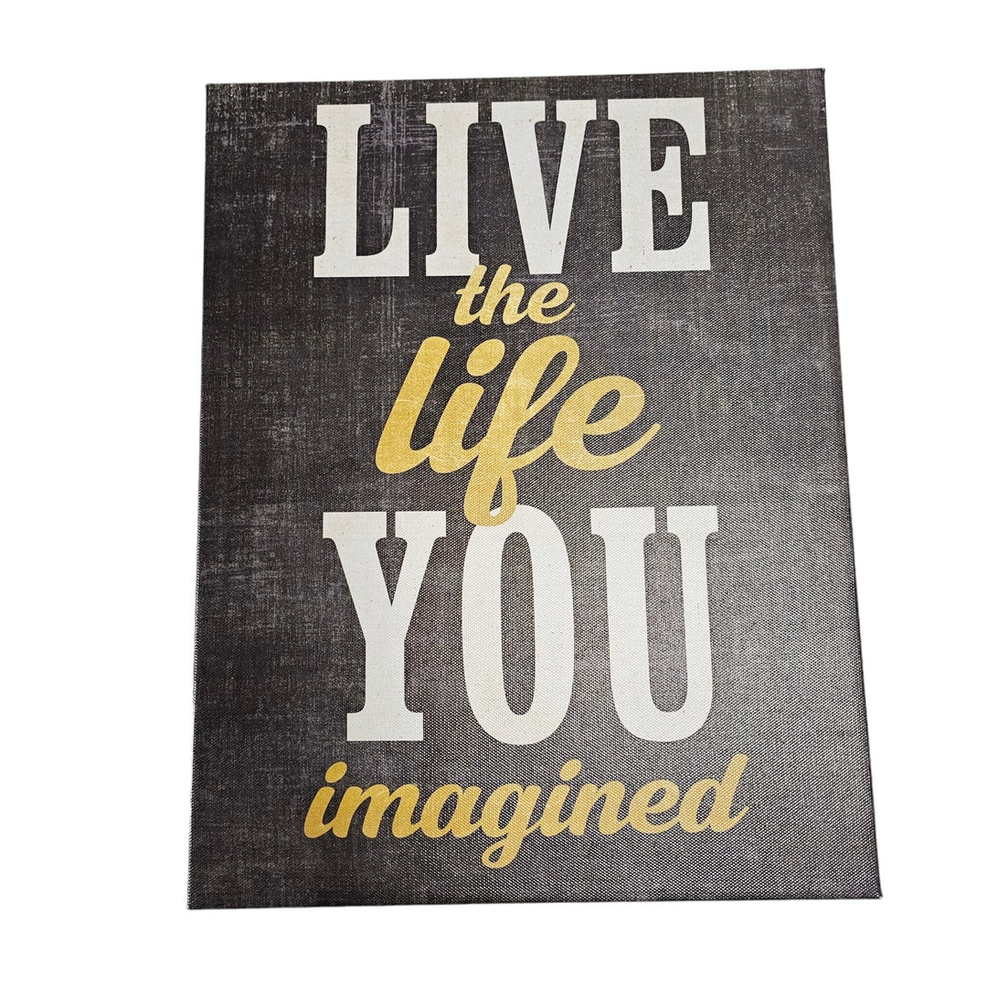 Live the Life You Imagined Hanging Positive Inspirational Wall - Etsy