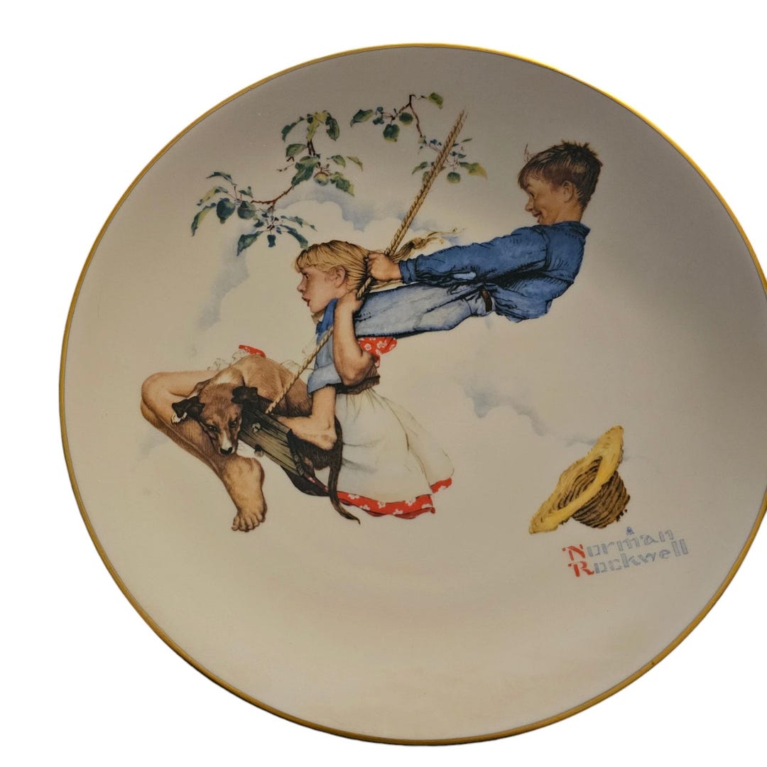 Norman Rockwell Summer Flying High 1972 Vintage Plate - Etsy