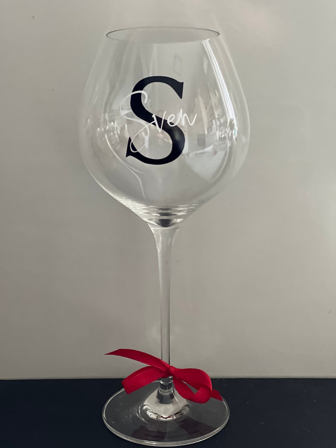 Rotweinglas personalisiert - Etsy.de