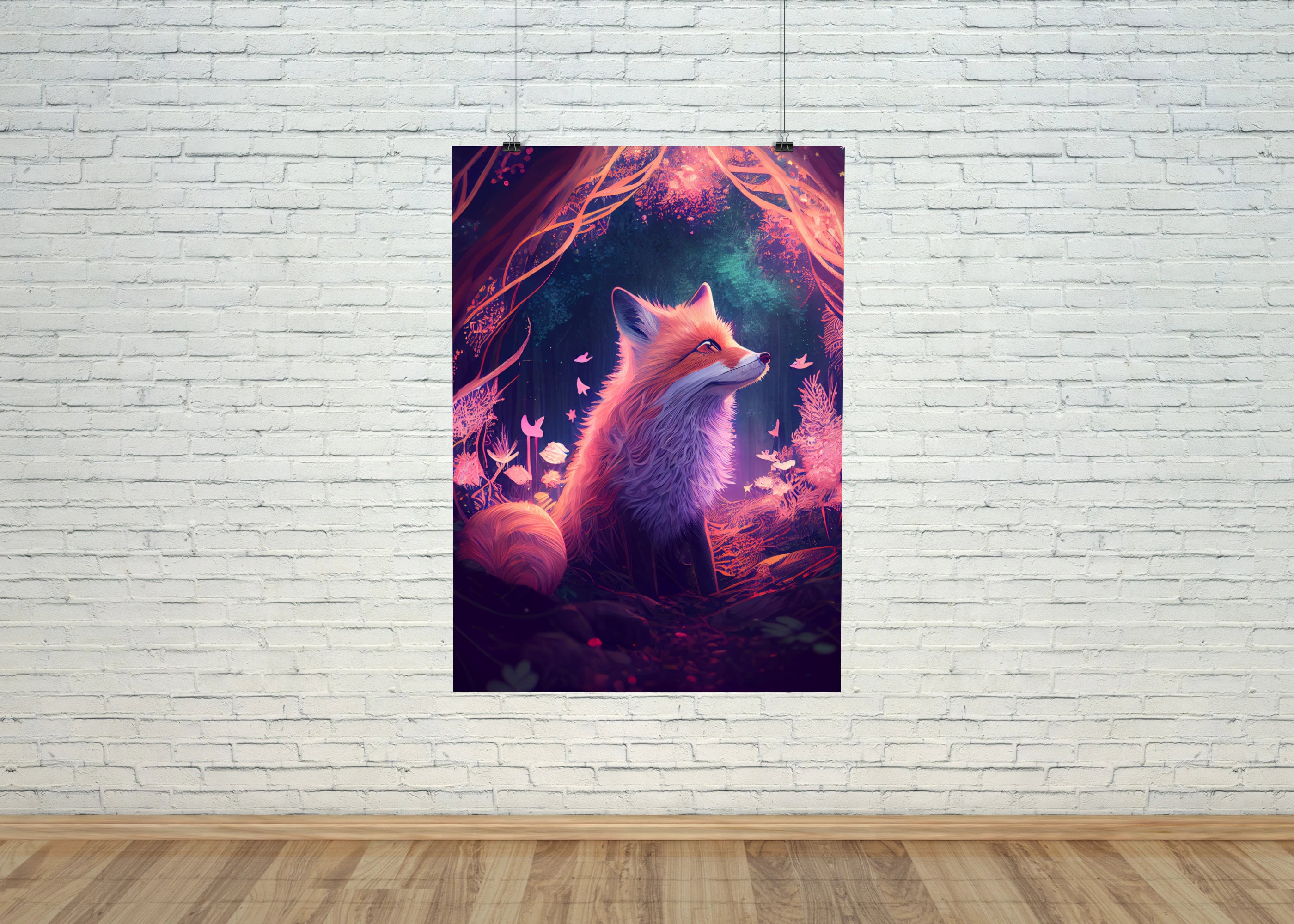 Magical Fox Art Print, Printable Typographical Art, Digital Download ...