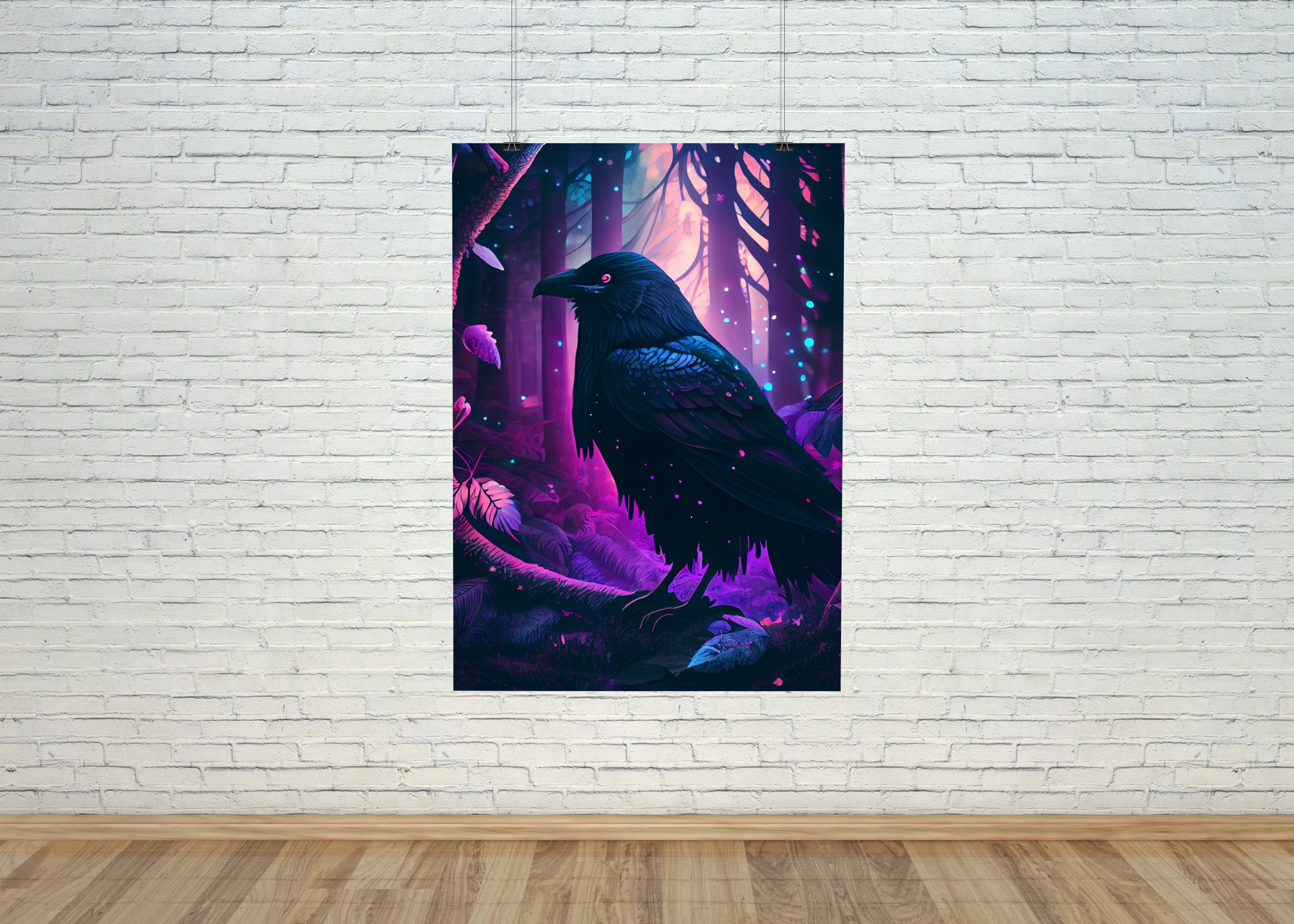 Magical Raven Art Print, Printable Typographical Art, Digital Download ...