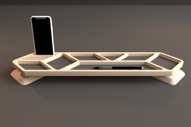 Wood Desk Organizer Plans DXF DWG, Office Desk Accessories , Dxf ,DWG ...