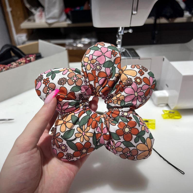 Flower Scrunchie Sewing Pattern PDF | DIY Hair Tie Pattern | Easy ...