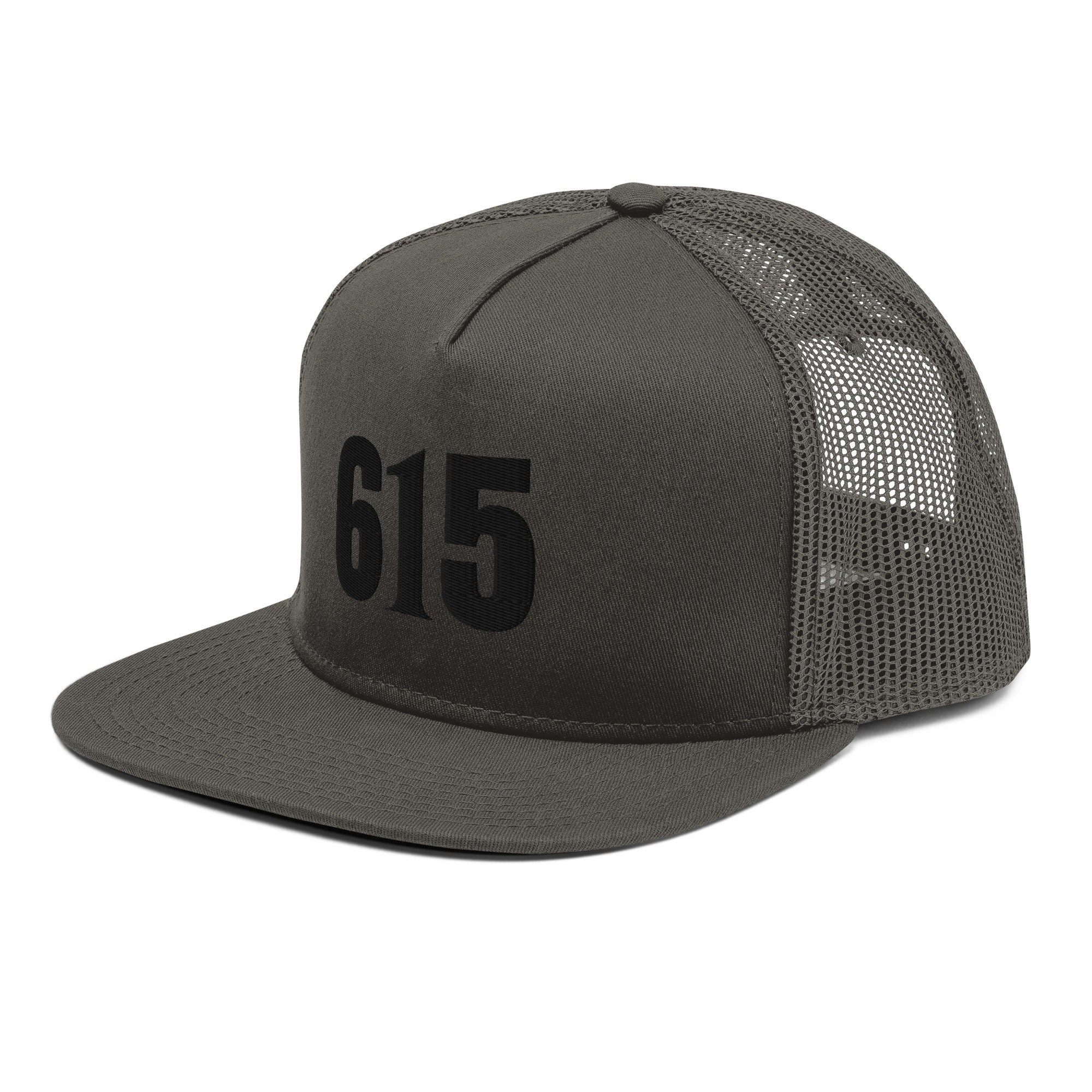 615 Nashville, Tennessee Mesh Back Snapback Hat 3-D Puff Embroidery ...