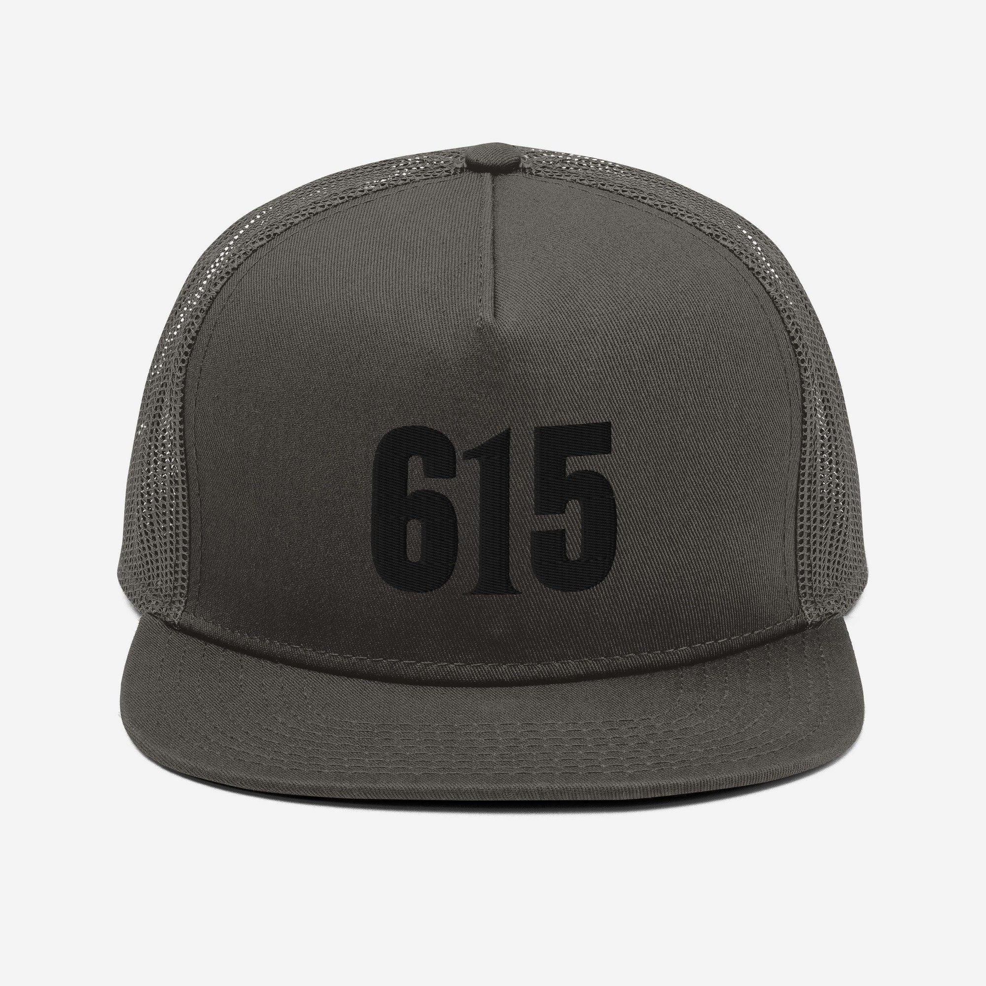 615 Nashville, Tennessee Mesh Back Snapback Hat 3-D Puff Embroidery ...