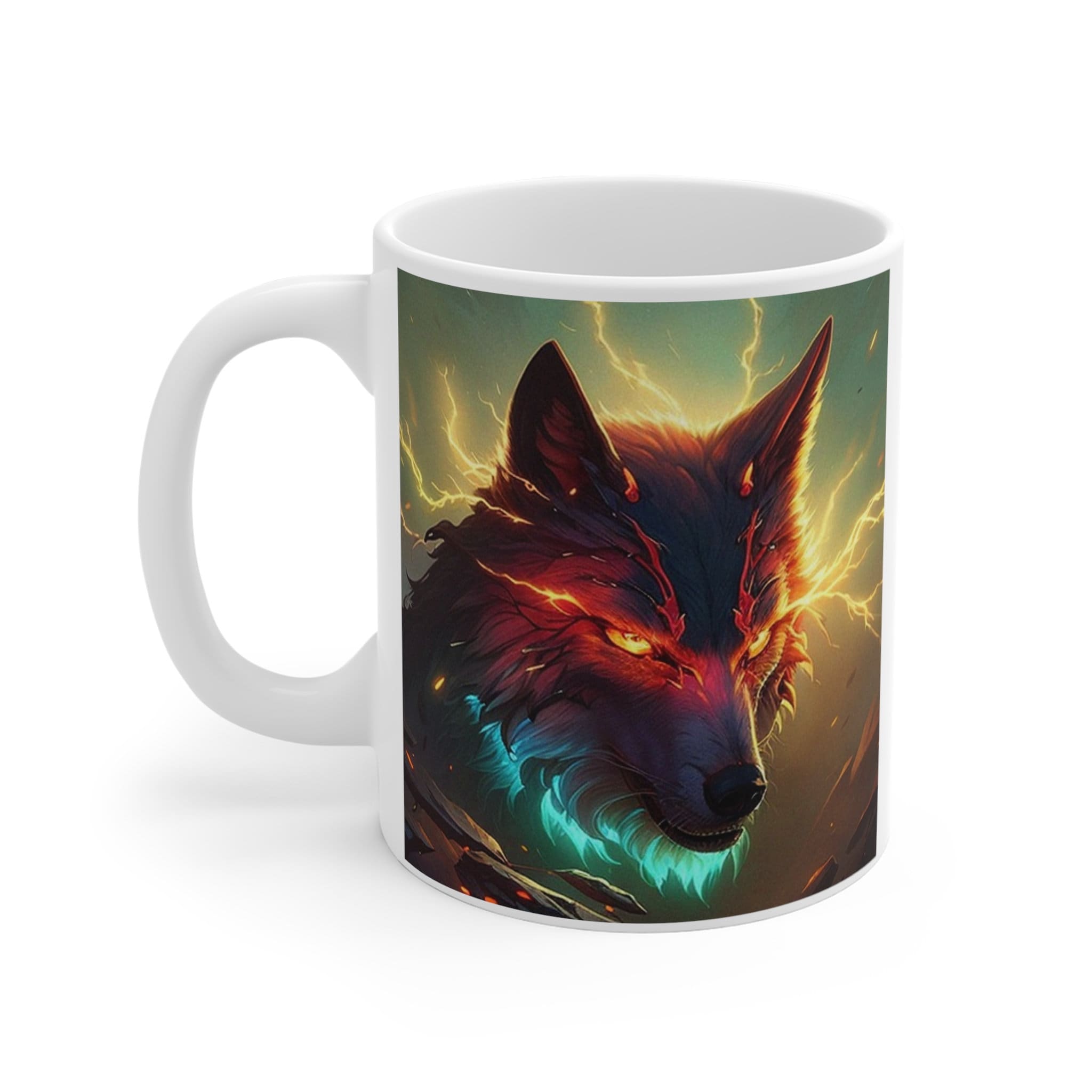 Cyber Wolf Mug 11oz Wolf Mug Wolf Print Mug Gift for Wolf - Etsy UK