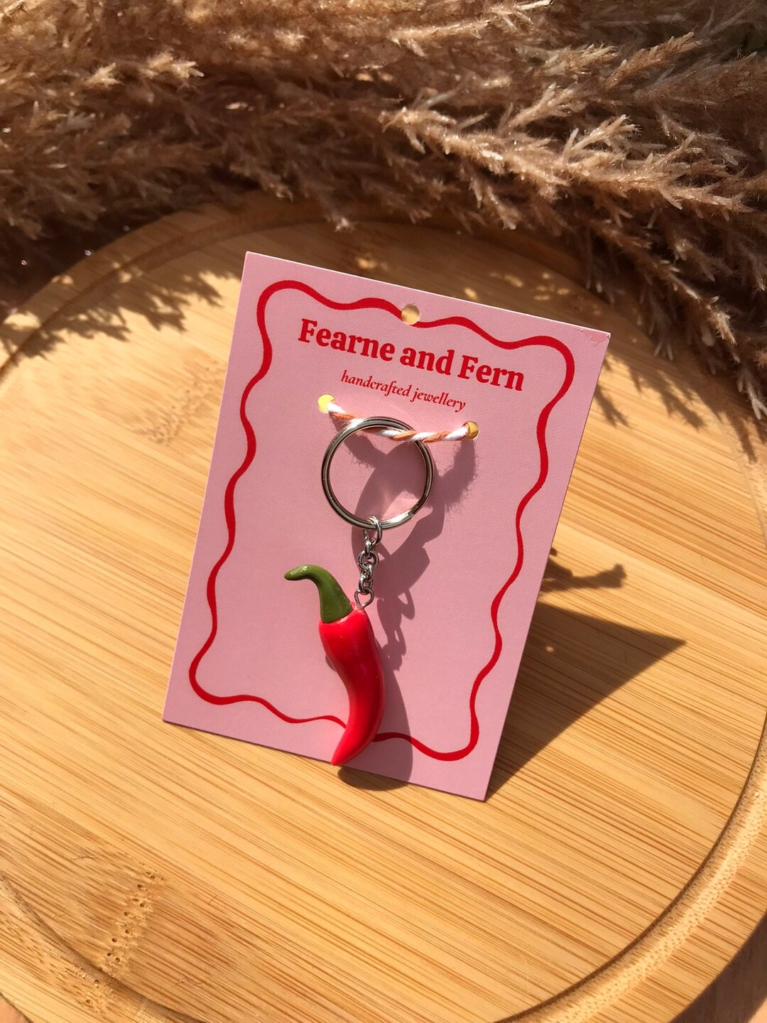 Chilli Pepper Keyring || Botanical Earrings | 24k Gold | Handmade ...