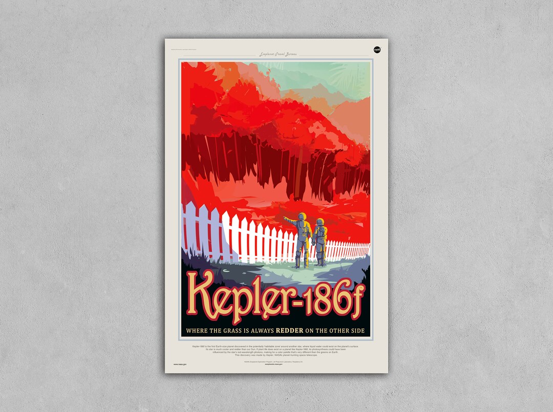 Kepler-186f NASA Advertisment Poster Reprint Home Decor Wall Art Office ...