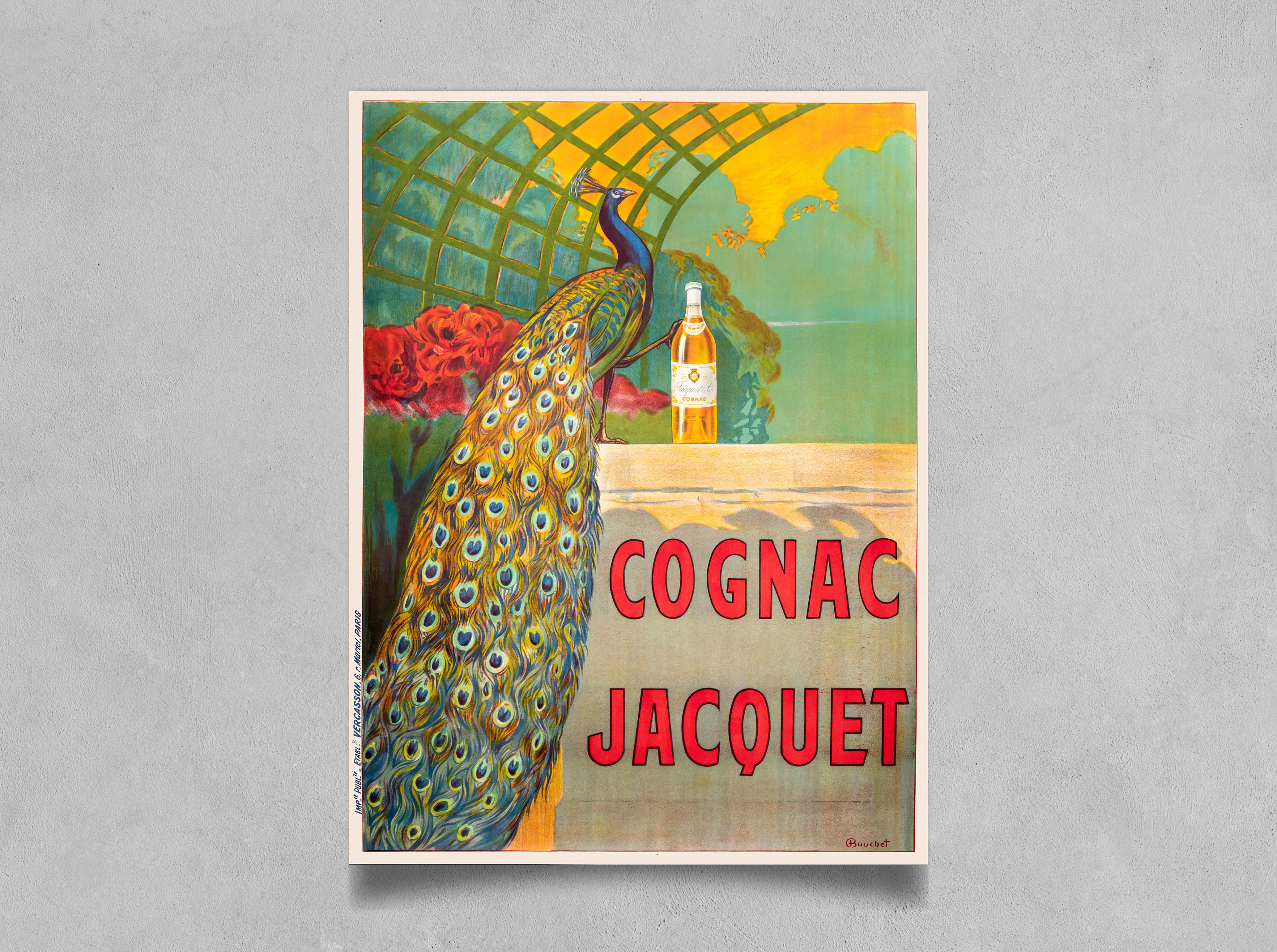Cognac Jacquet by Bouchet Vintage Poster Print French - Etsy