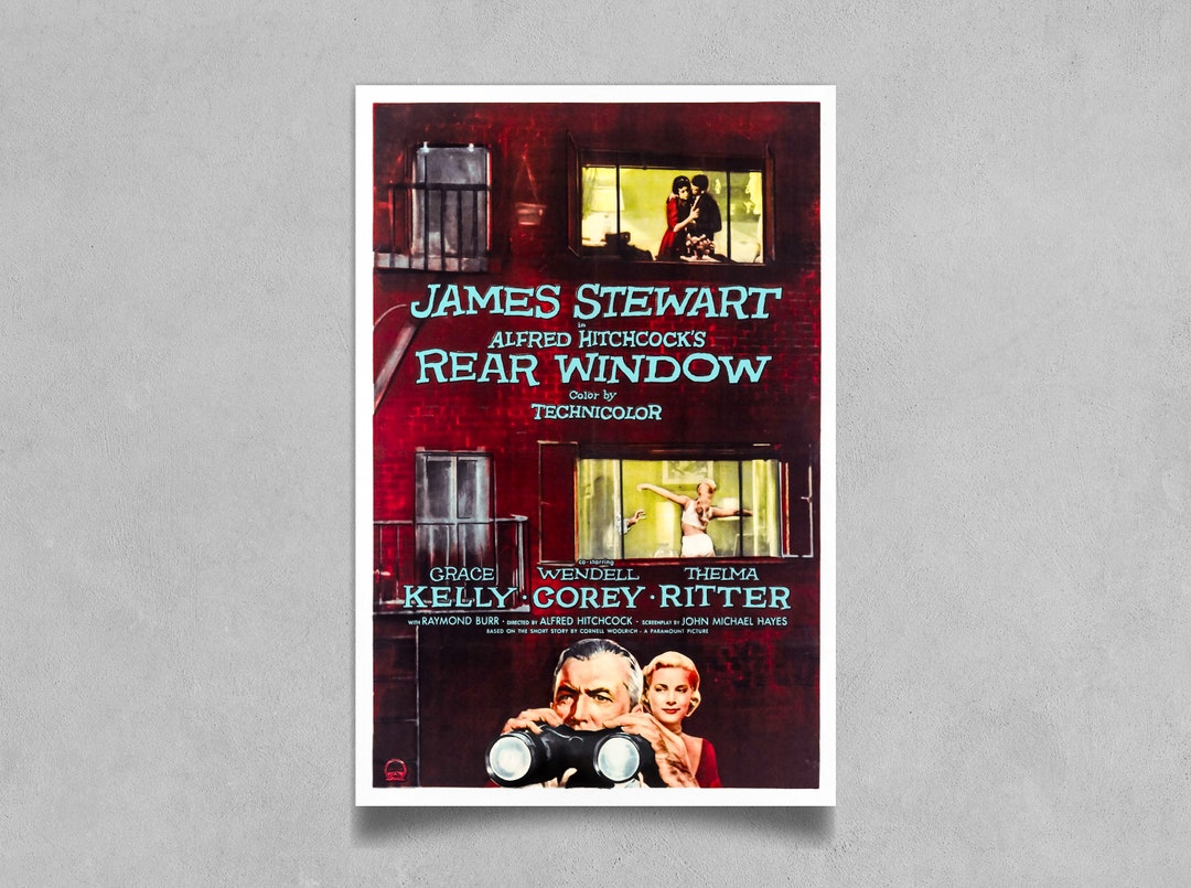 Rear Window Movie Poster Reprint Classic Hitchcock Film Art - Etsy